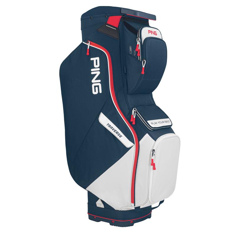 Ping Traverse 214 Golf Cart Bag - Navy/White/Red|Click Golf